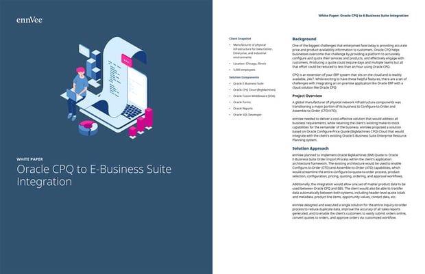 Integrating Oracle CPQ Cloud and Oracle EBS